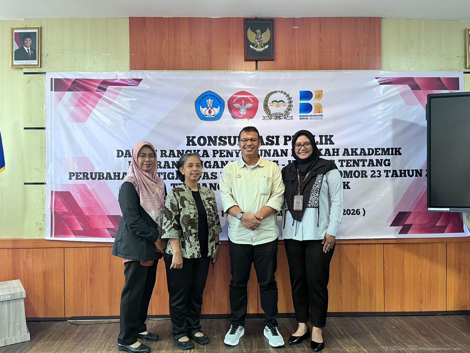 Kanwil Kemenkum Jambi Sampaikan Hasil Kajian Revisi UU Perlindungan ...