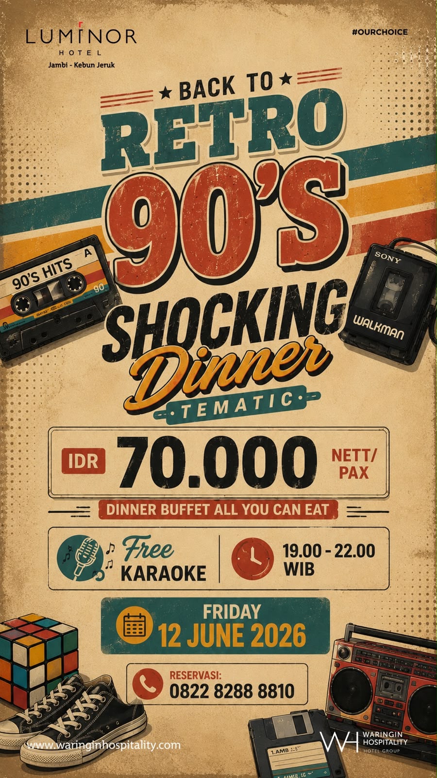 Luminor Hotel Jambi Hadirkan "Back to Retro 90's Shocking Dinner ...