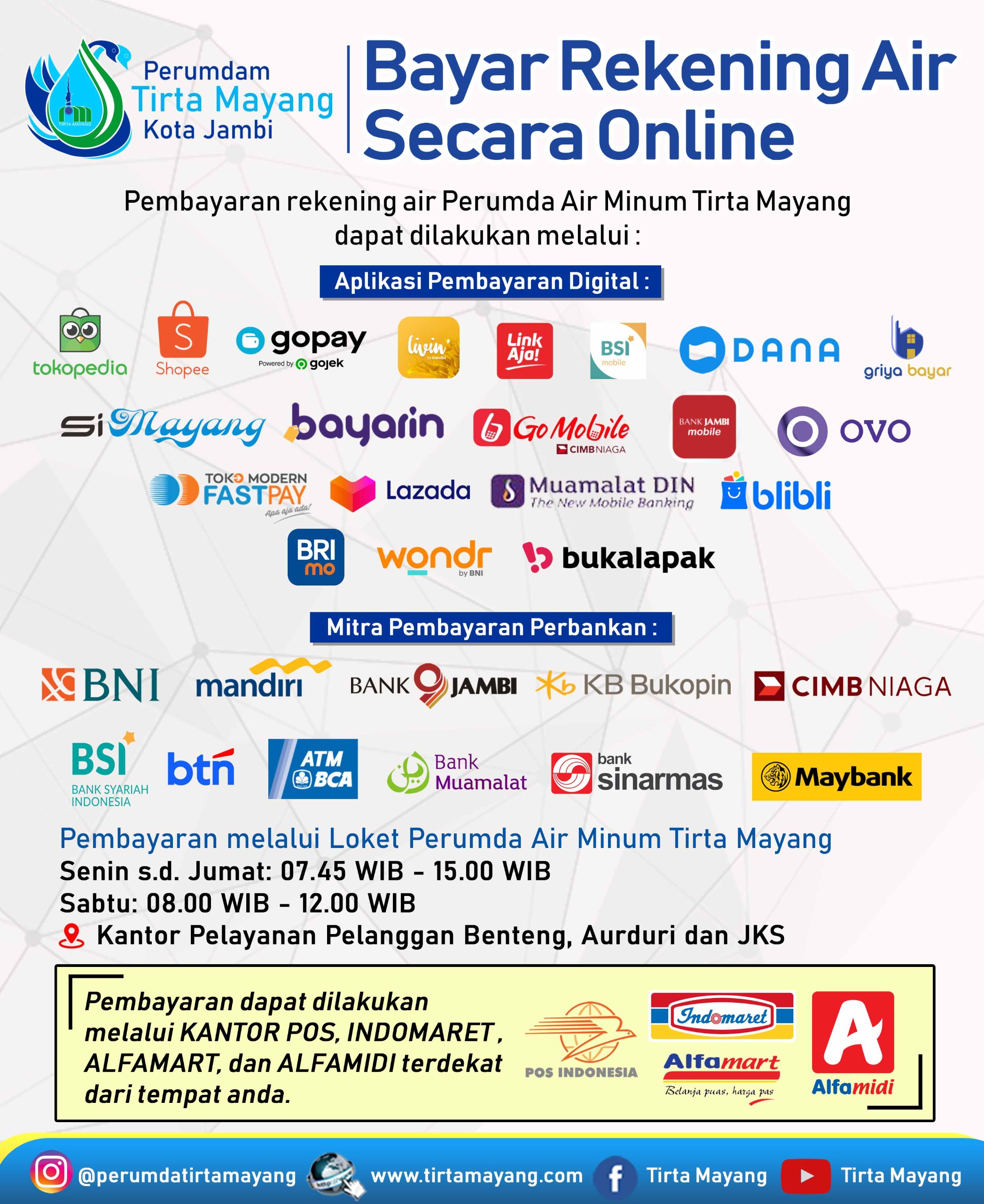 Bayar Rekening Air Tirta Mayang Kini Semakin Mudah, Bisa Lewat QRIS ...